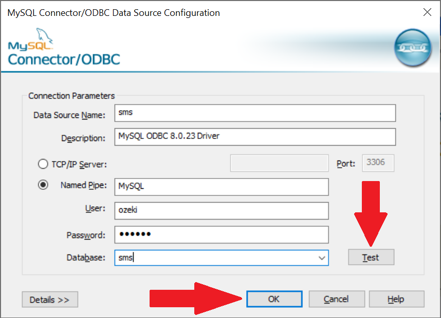 ODBC configuration