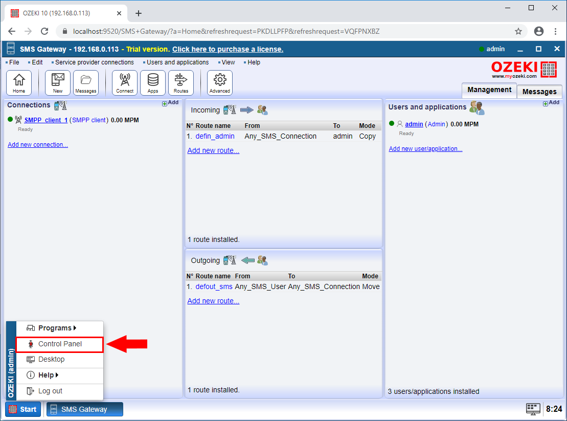 CIMD to SMPP gateway
