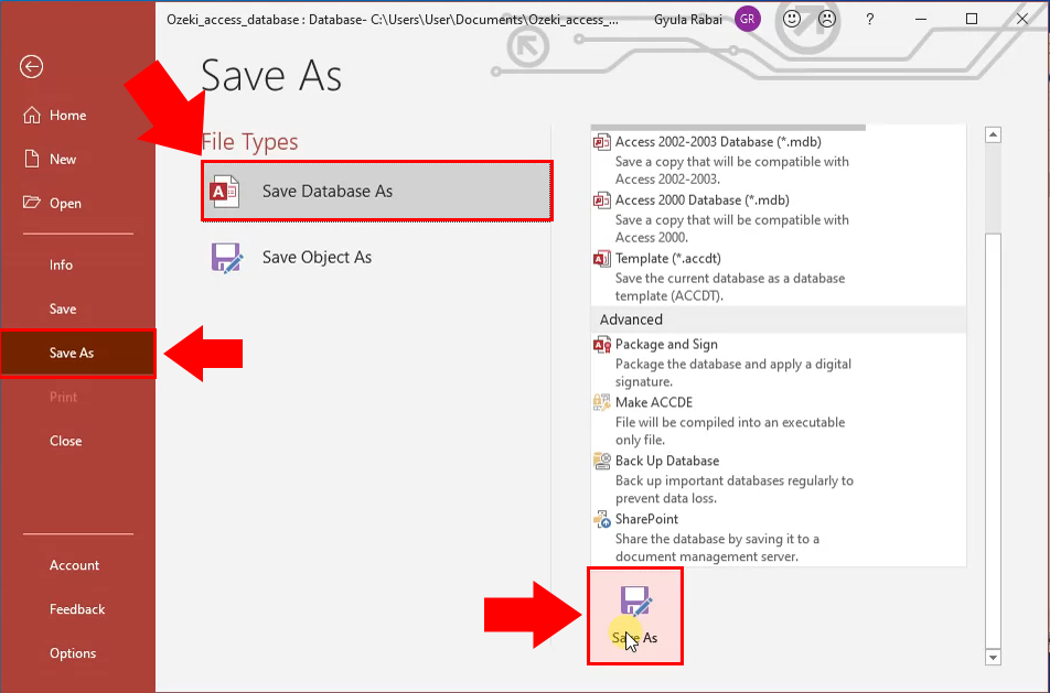 Access 365 table structure