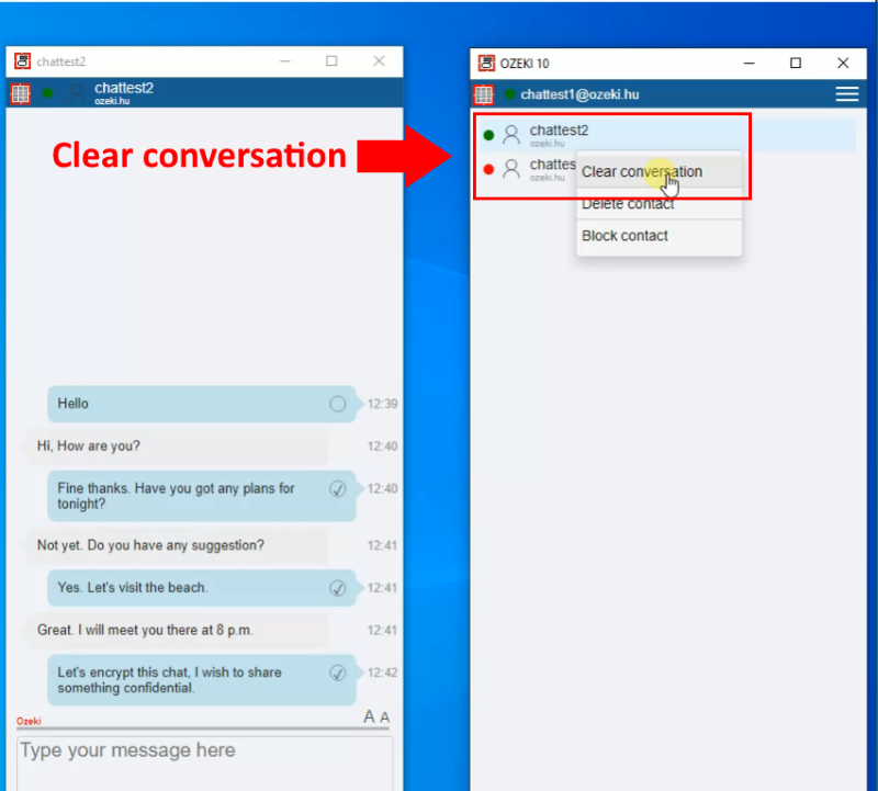 How to encrypt a chat dialog