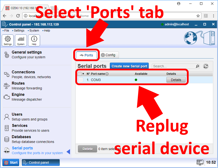 find serial devices windows or linux