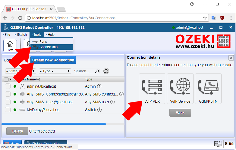 VoIP PBX phone controlled barrier